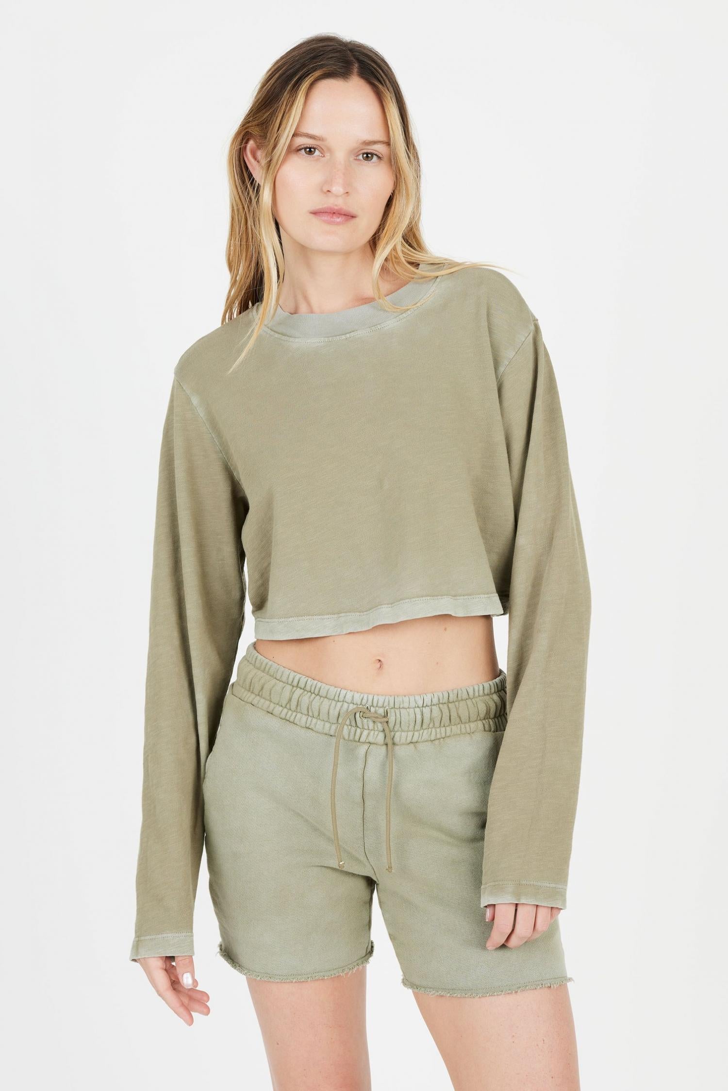 TOKYO CROP SHIRT VINTAGE BASIL – TrashTLV